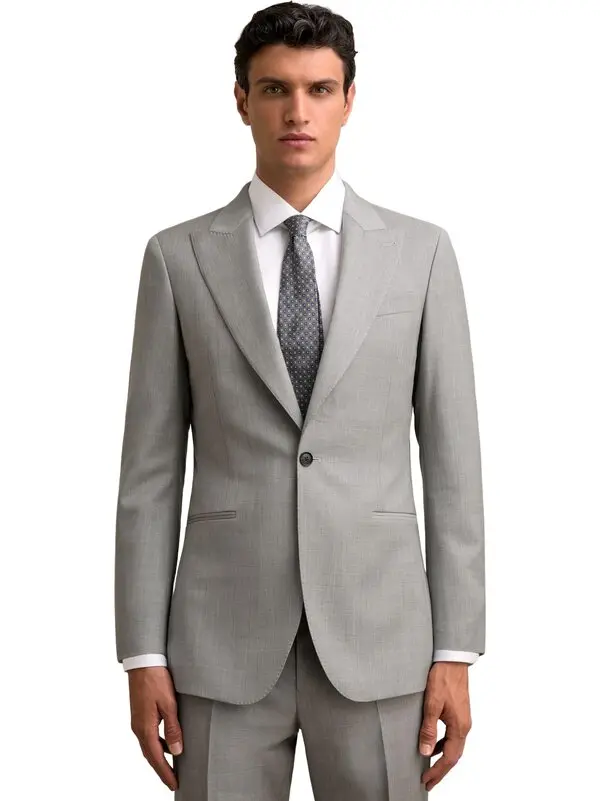 REISS Inspire Wool Single-breasted Suit Blazer Tailored-fit - Mid Grey