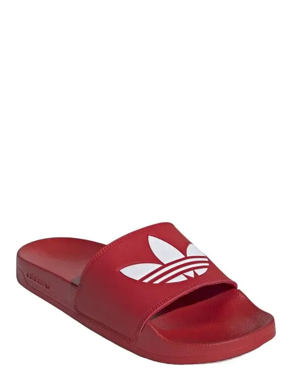 Adidas Adilette Lite Slides - Scarlet / Cloud White / Scarlet
