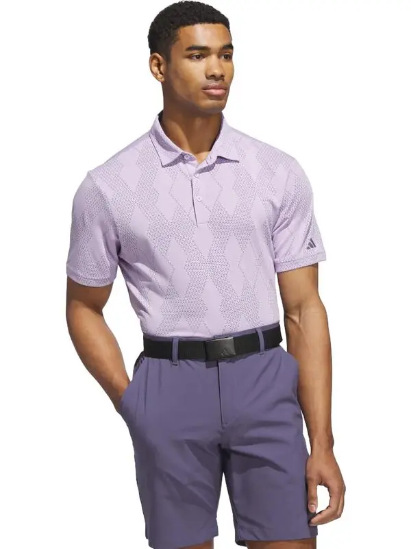 Adidas Ultimate365 Micro Texture Polo Shirt - Powder Plum