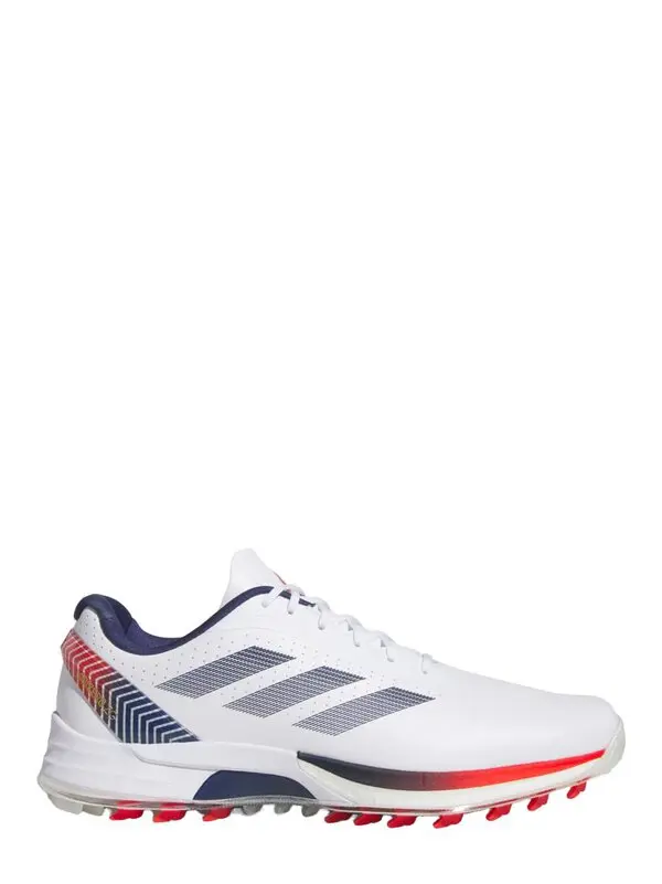 Adidas Adizero Zg Spikeless Golf Shoes - Cloud White / Dark Blue / Red