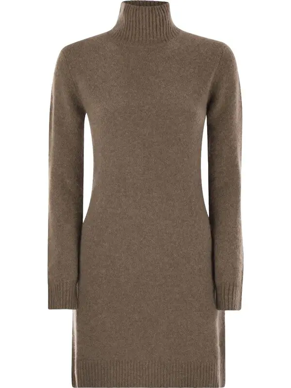 Max Mara Edison Stretch Cashmere Yarn Dress - Grey