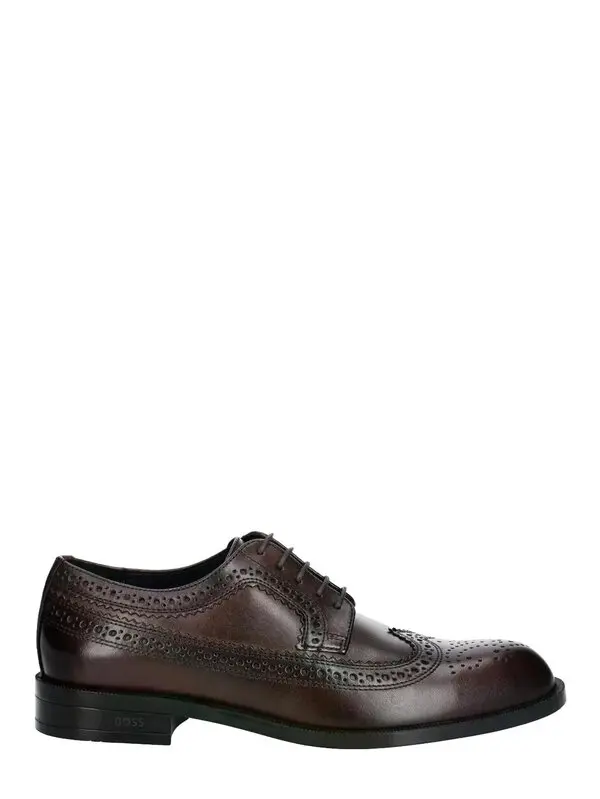 BOSS Brogue Lace-up Shoes - Brown