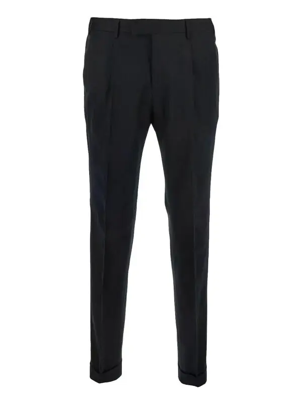 PT TORINO Pleated Trousers - Black