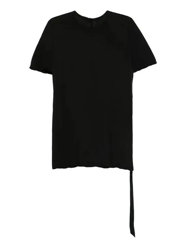 Rick Owens Side-tie Organic Cotton T-shirt - Black