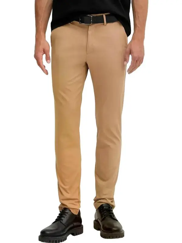 BOSS Stretch-cotton Trousers - Neutrals
