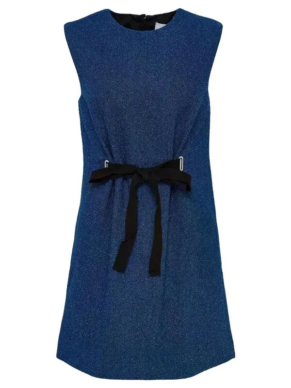 MSGM Sleeveless Belted Dress - Blue