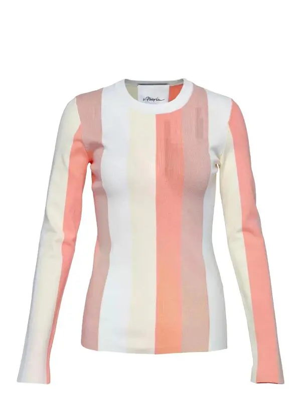 3.1 Phillip Lim Stripe Long-sleeve T-shirt - Pink