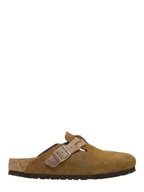 BIRKENSTOCK Boston Suede Mules - Brown