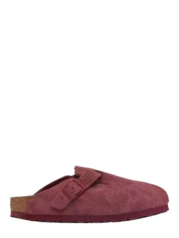BIRKENSTOCK Boston Suede Mules - Red