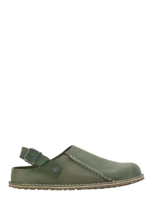 BIRKENSTOCK Lutry Premium Leather Slingback Mules - Green