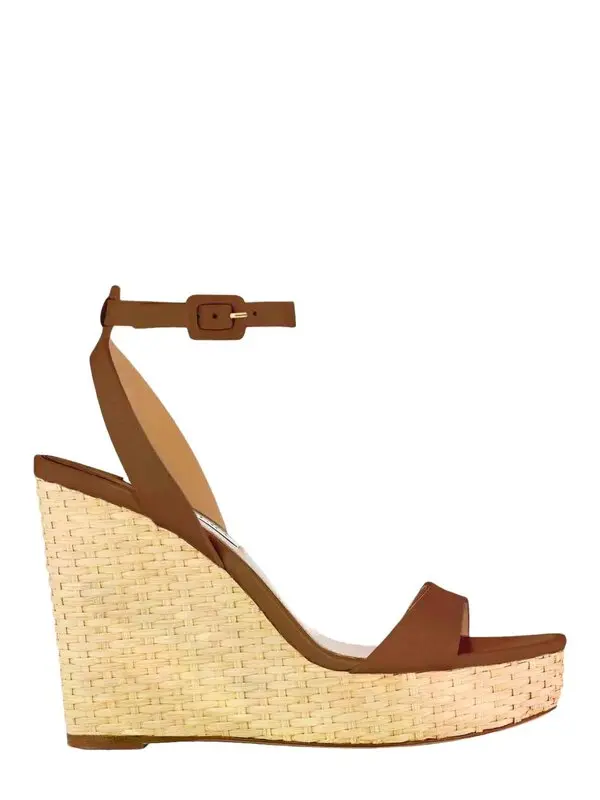 AQUAZZURA 110mm Sunseeker Wedge Sandals - Brown