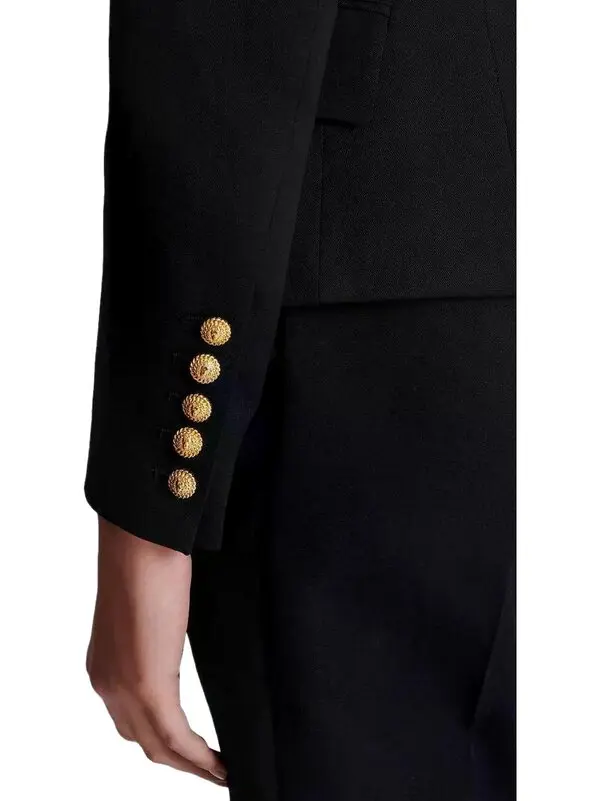 Balmain Double-breasted Wool Blazer - Black