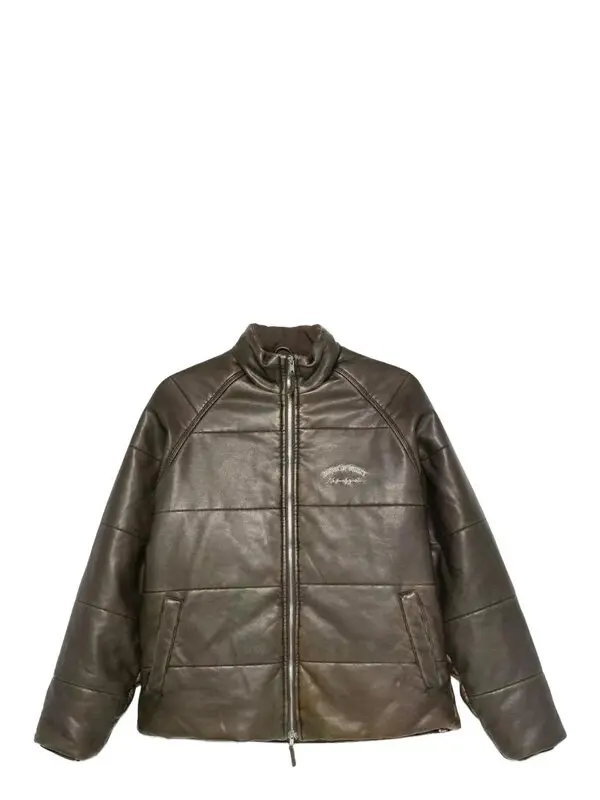 HOUSE OF SUNNY Quilted Puffer Jacket - Brown