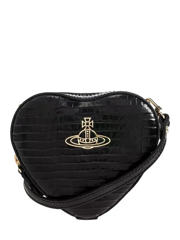 VIVIENNE WESTWOOD Heart-shaped Cross Body Bag - Black