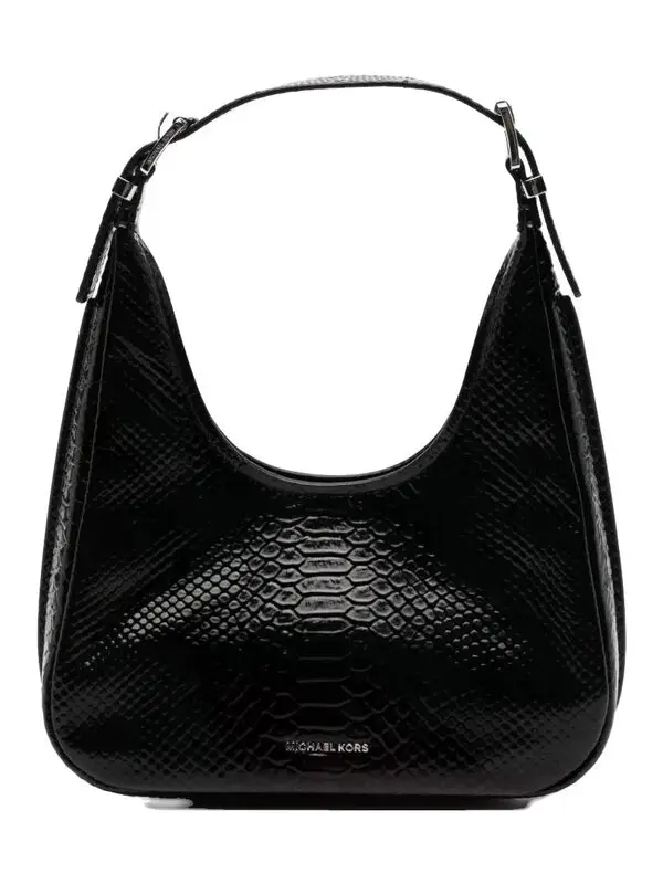 Michael Kors Small Nolita Snake Embossed Bag - Black