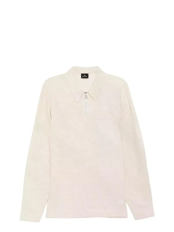 Paul Smith Logo-patch Zip Sweatshirt - Neutrals