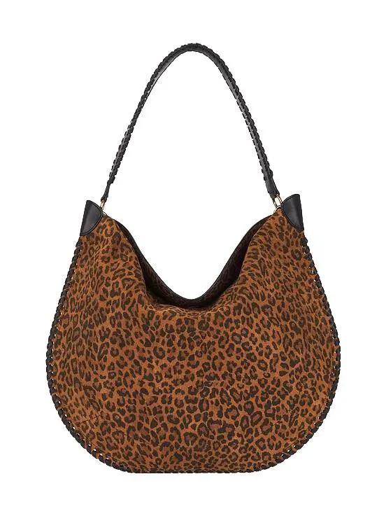 Isabel Marant Oskan Hobo Soft Shoulder Bag - Leopard