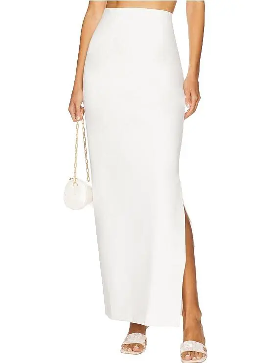 ADRIANA DEGREAS Coquille De Mer Long Skirt - Off White