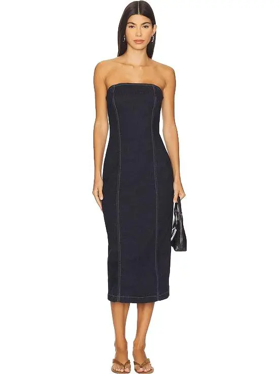 DL1961 Esme Strapless Midi Dress - Crescent Harbor
