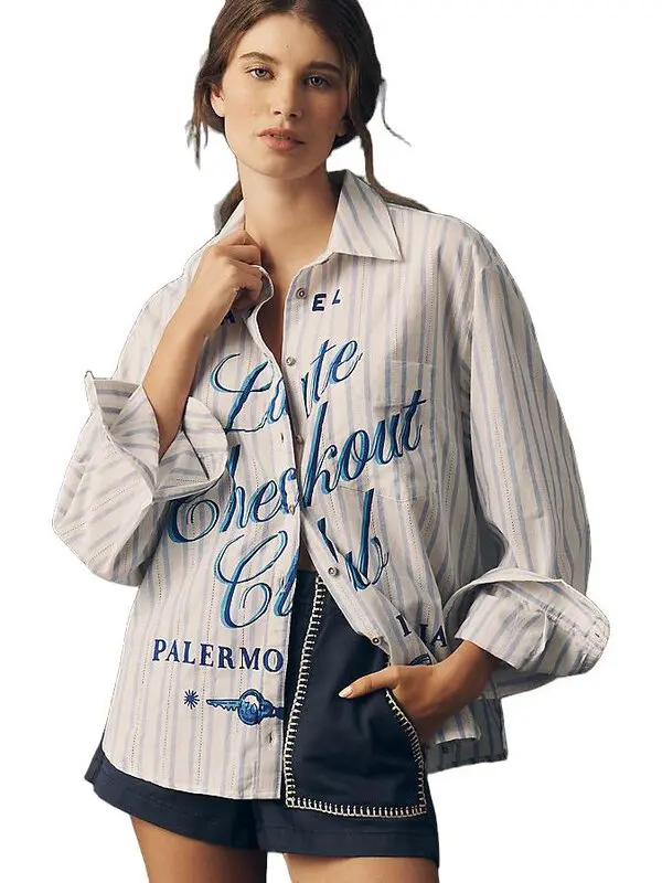 Maeve Shrunken Bennet Buttondown Shirt - Late Checkout Club