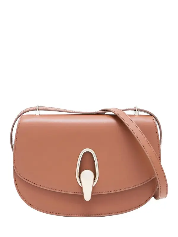 Giorgio Armani Leather Shoulder Bag - Brown