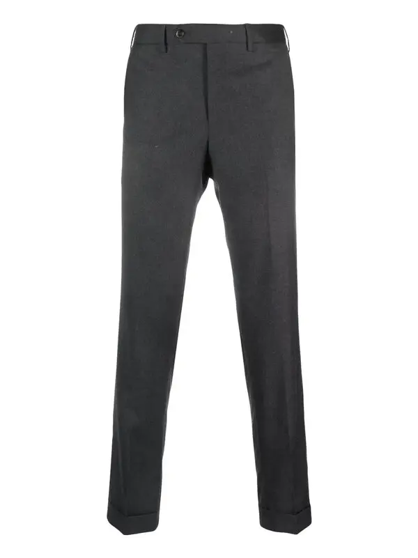 PT TORINO Mid-rise Tailored Trousers - Grey