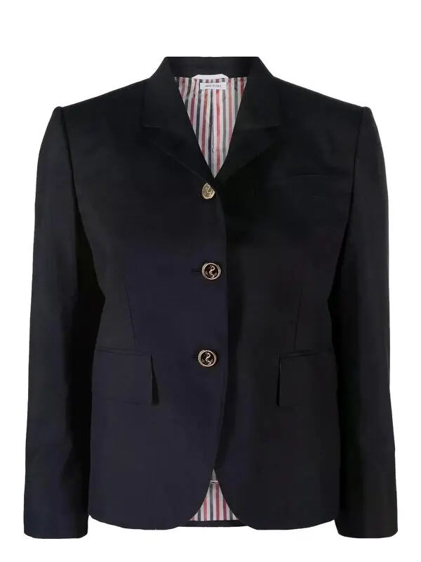 Thom Browne Shrunken-fit Cropped Blazer - Blue