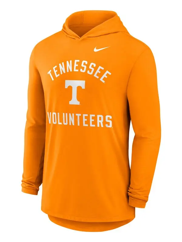 Nike Tennessee Campus Arch Dri-fit College Long-sleeve Hooded T-shirt - Orange