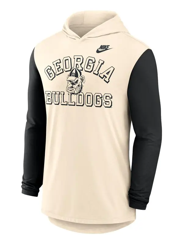 Nike Georgia Legacy Dri-fit College Long-sleeve Hooded T-shirt - Brown