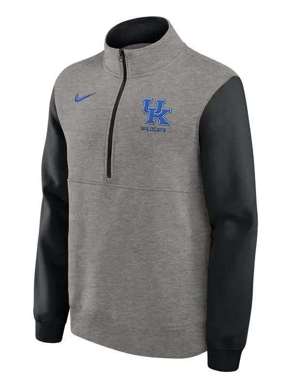 Nike Kentucky Club College 1/2-zip Crew - Grey
