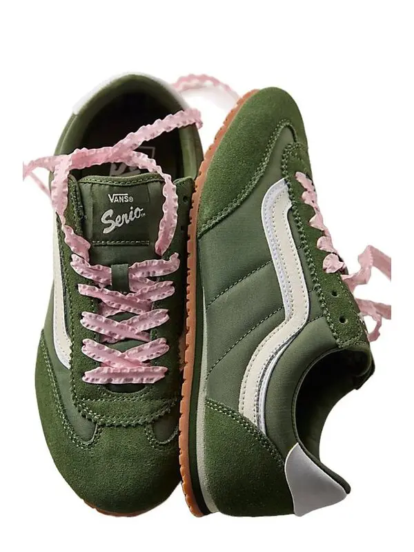 VANS Super Lowpro Lace Sneakers - Lace Green/pink
