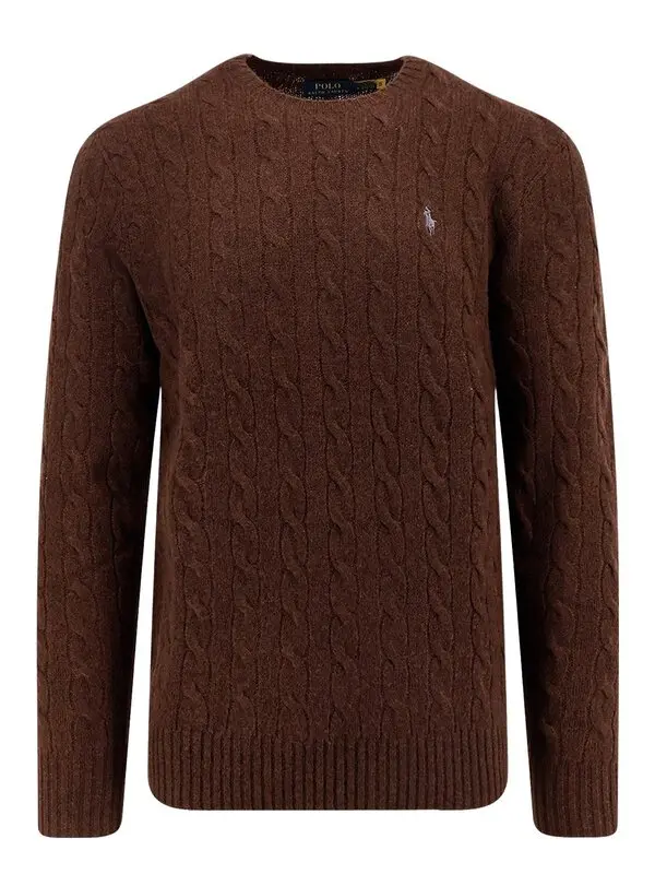 Polo Ralph Lauren Wool And Cashmere Cable Knit Sweater - Brown