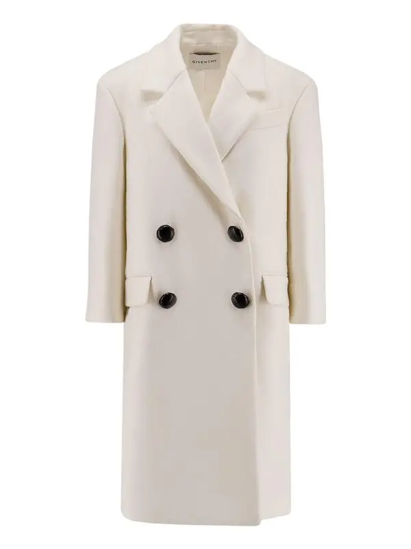 Givenchy Double-breasted Wool Coat - White