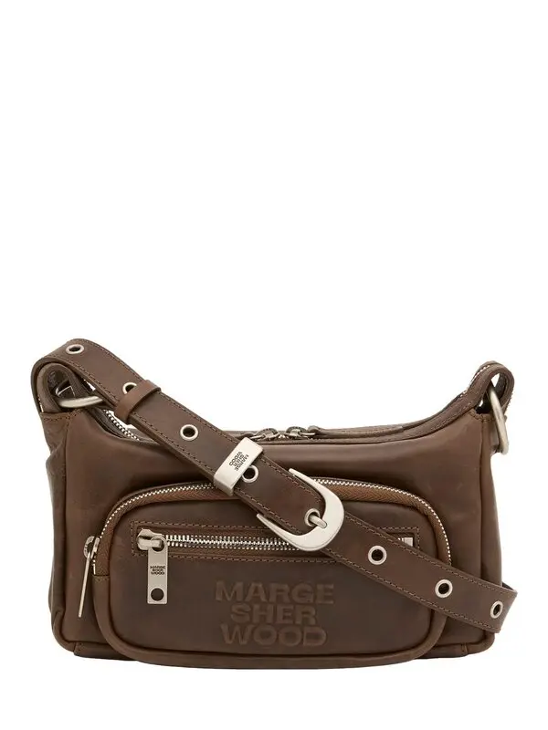 MARGESHERWOOD Outpocket Hobo Mini Bag - Washed Brown