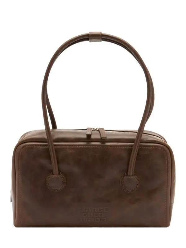 MARGESHERWOOD Soft Boston Shoulder Bag - Washed Brown
