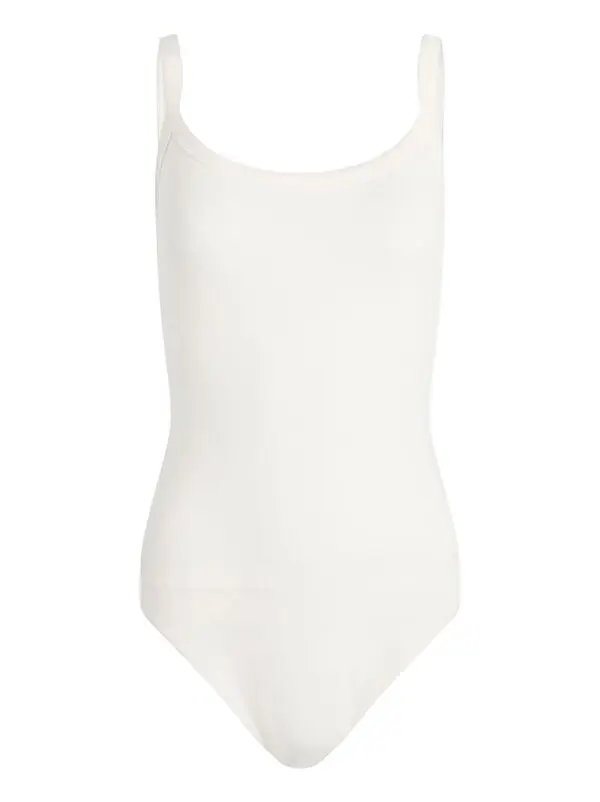 SKIMS Cotton Jersey Scoop Neck Bodysuit - Marble