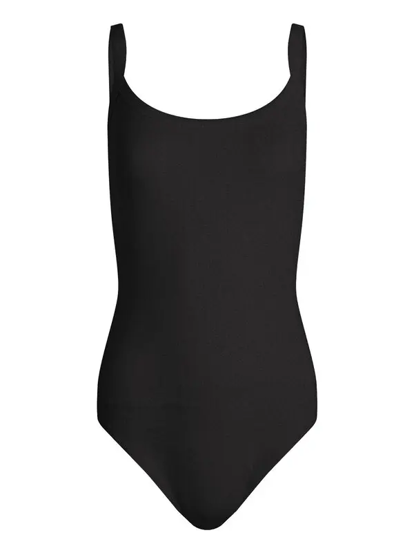 SKIMS Cotton Jersey Scoop Neck Bodysuit - Soot