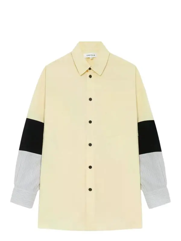 ENFOLD Panelled Shirt - Yellow