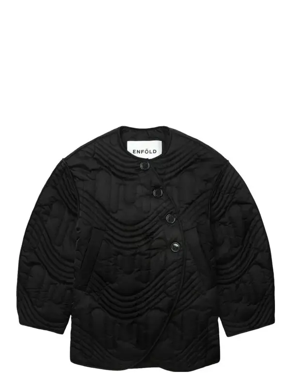 ENFOLD Quilted Wave Jacket - Black