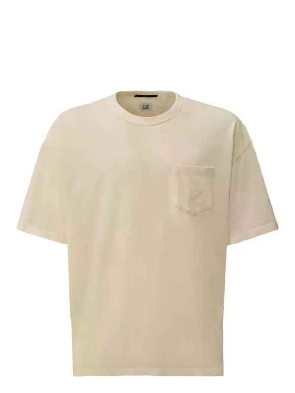 C.P. COMPANY Embroidered-pocket T-shirt - White