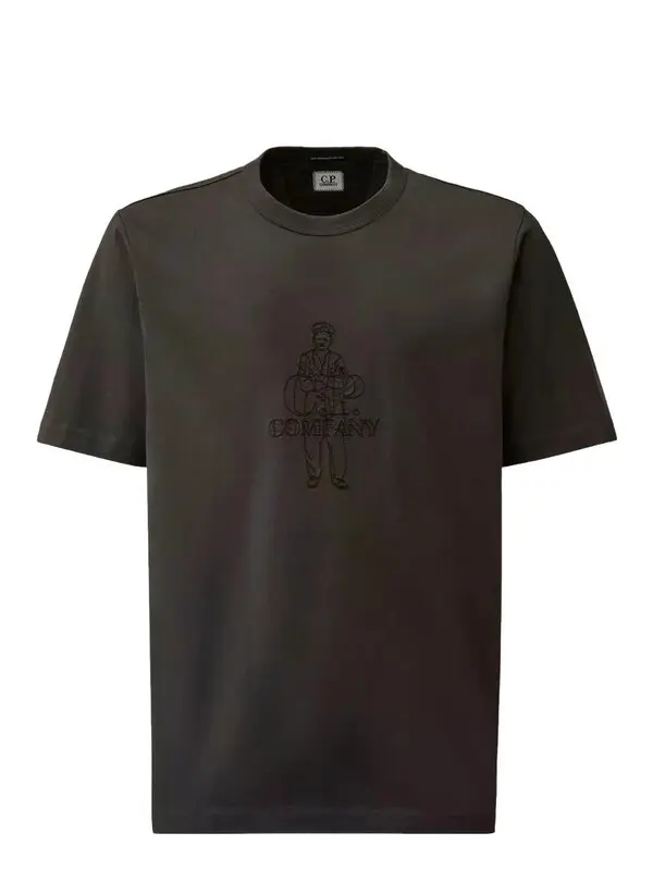 C.P. COMPANY Embroidered-figure Cotton T-shirt - Grey