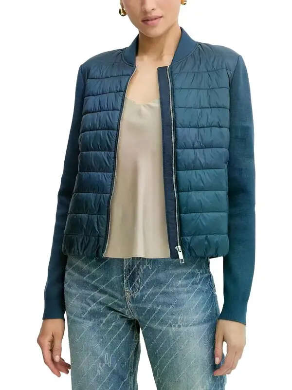 BOSS Quilted Panelled Jacket - Blue