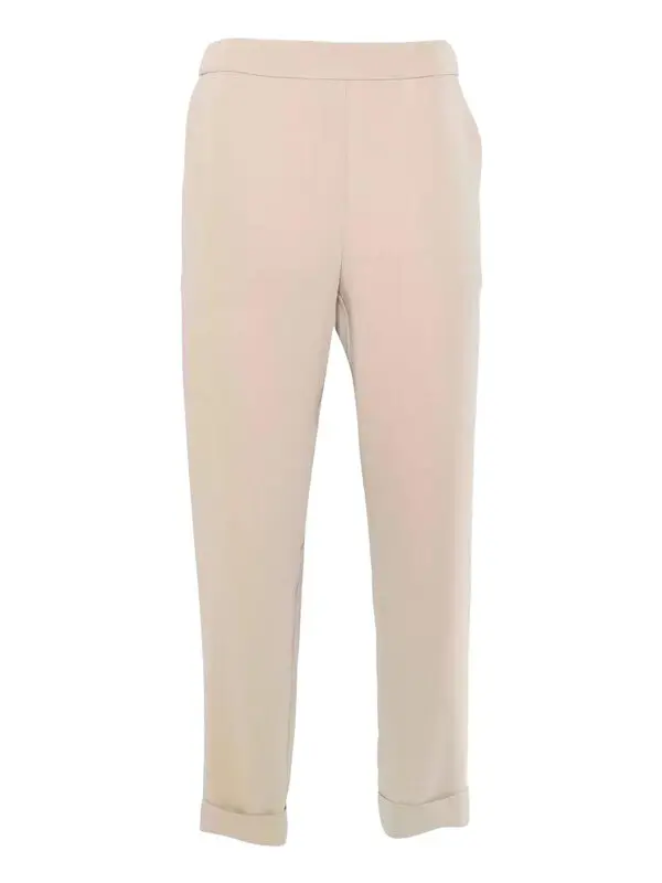P.a.r.o.s.h Elastic-waistband Cuffed Trousers - Neutrals
