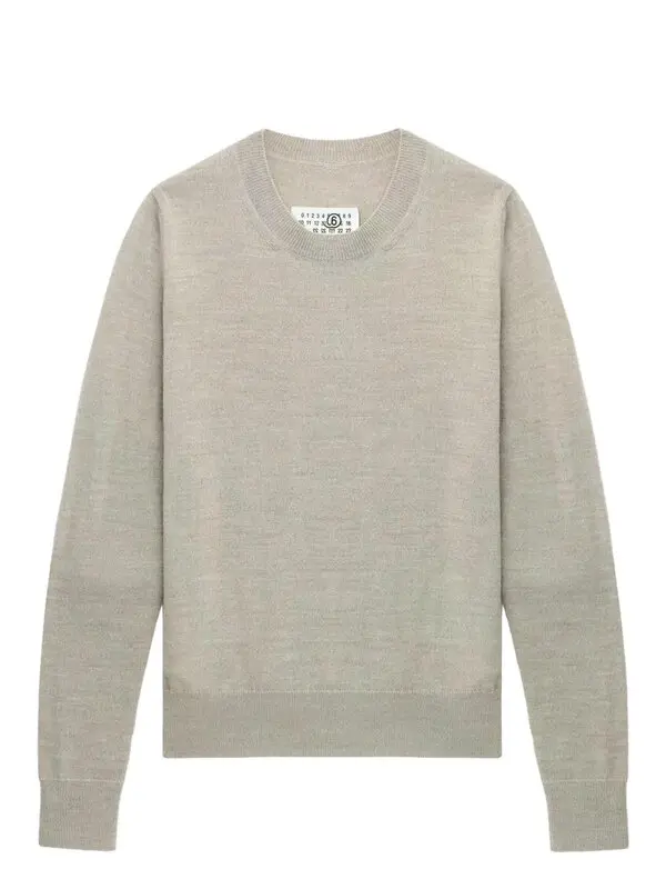 MAISON MARGIELA Elbow-patch Crew-neck Sweater - Neutrals