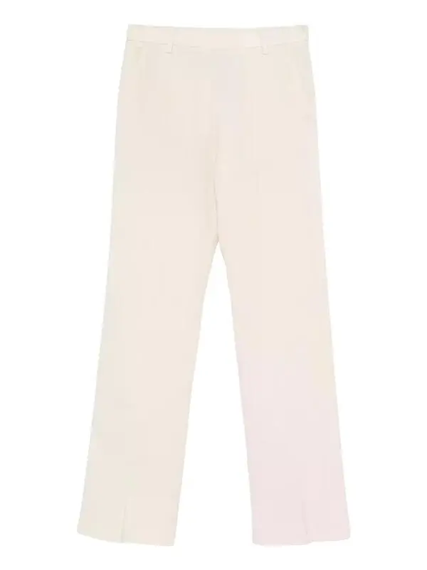 FORTE_FORTE Pleated Straight-leg Trousers - Neutrals