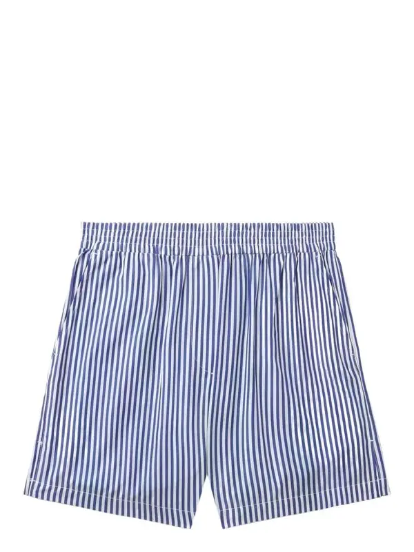 Rag & Bone Striped Elastic-waist Shorts - Blue