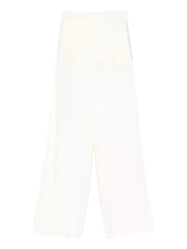 Marella Elastic-waist Wide-leg Trousers - Neutrals