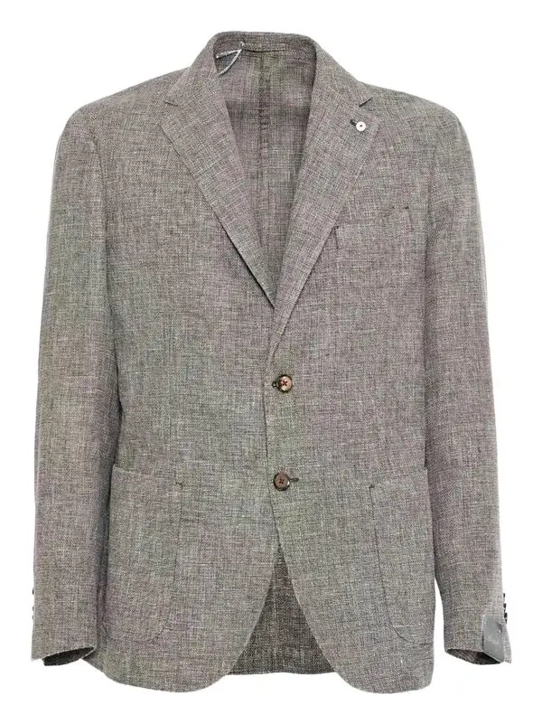 LUIGI BIANCHI MANTOVA Three-button Blazer - Grey