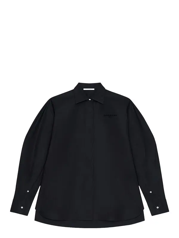 Givenchy Oversized Button-down Cocoon Shirt - Black