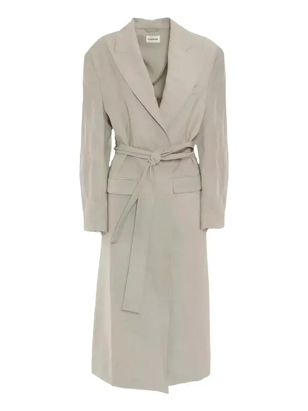 P.a.r.o.s.h Belted Trench Coat - Grey